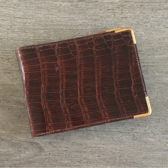 Manhattan | Bags | Vintage Manhattan Genuine Alligator Skin Wallet ...
